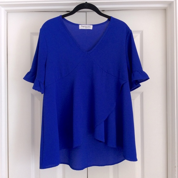 Impressions | Tops | Royal Blue Blouse Size S | Poshmark